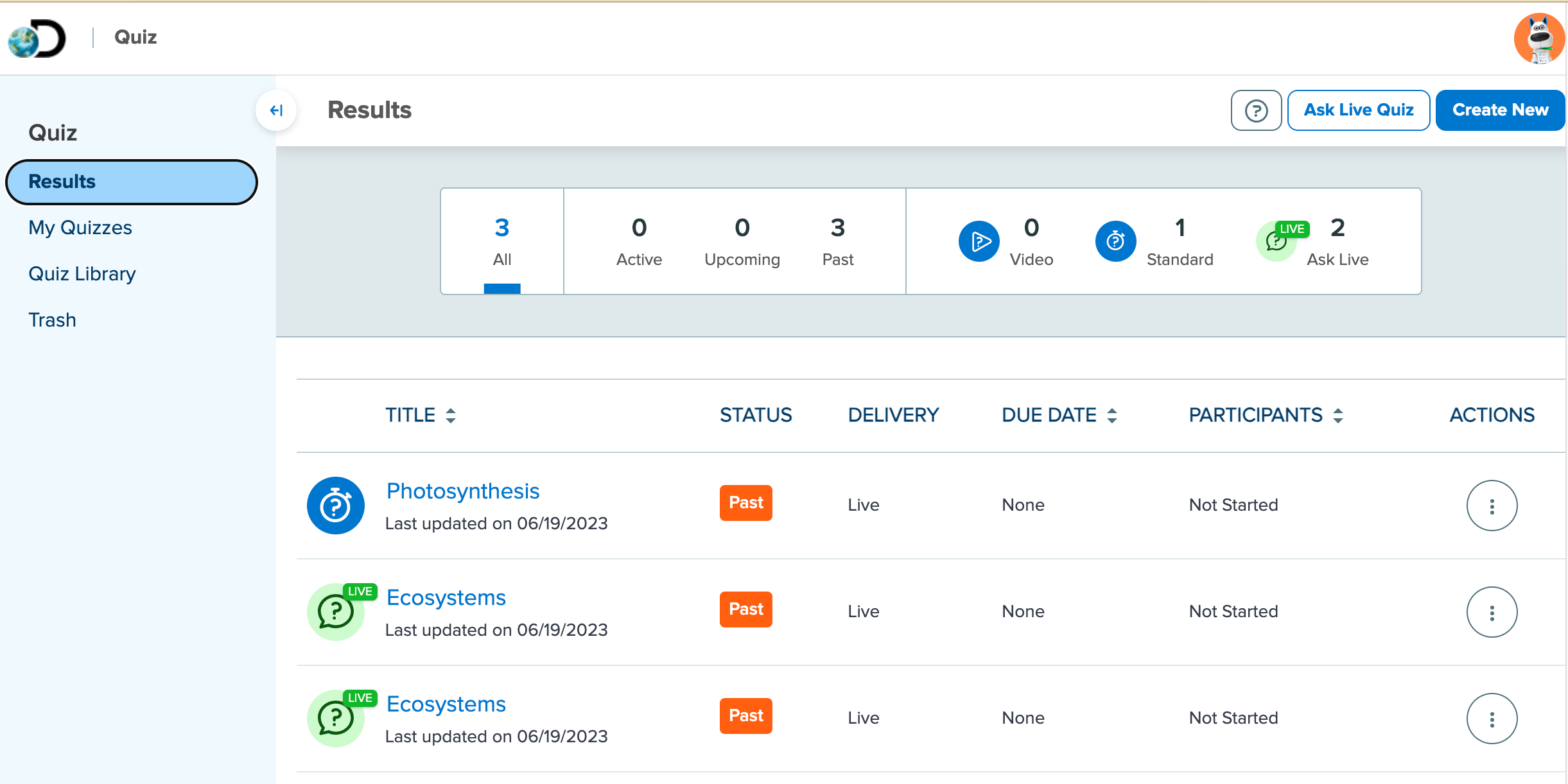 Quick Start Guide to Quiz – Discovery Education Help Center