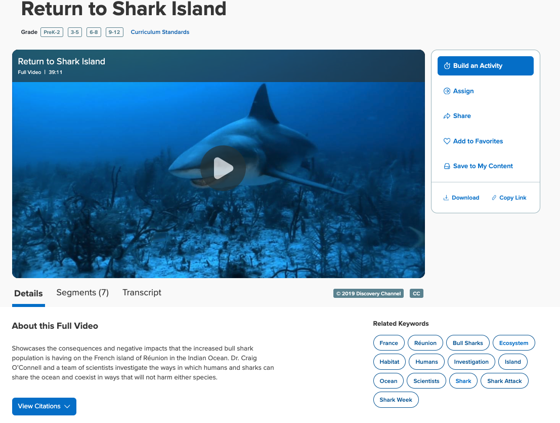 Play and Download Video Content – Discovery Education Help Center