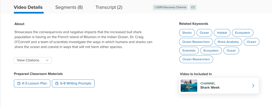 Play and Download Video Content – Discovery Education Help Center