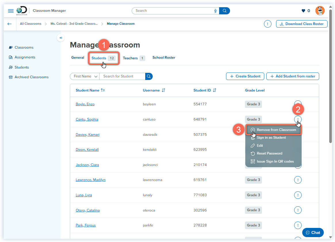 Manually Remove a Student from a Classroom – Discovery Education Help Center