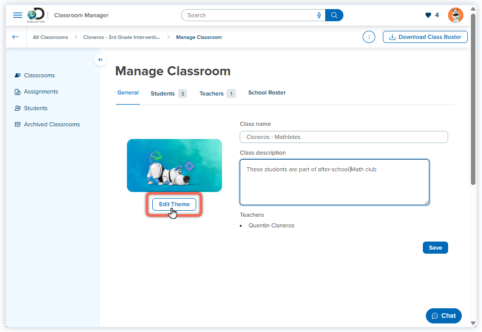 Manage Classrooms (Teachers) – Discovery Education Help Center